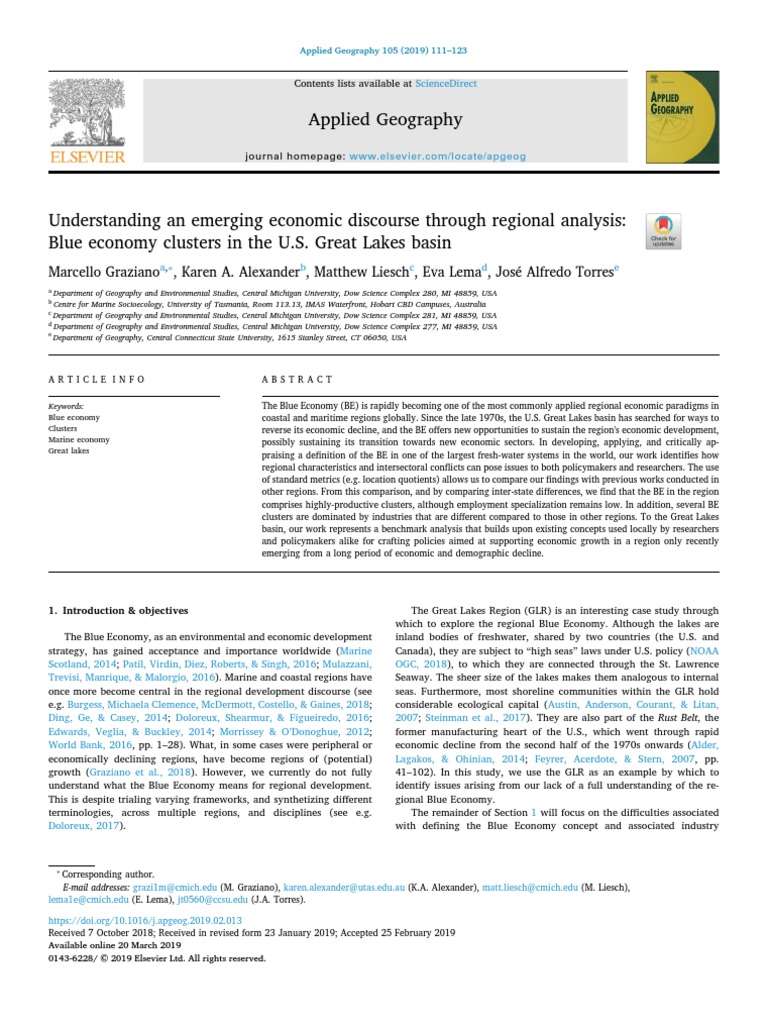 Applied Geography: A B C D e | PDF | Economics | Employment