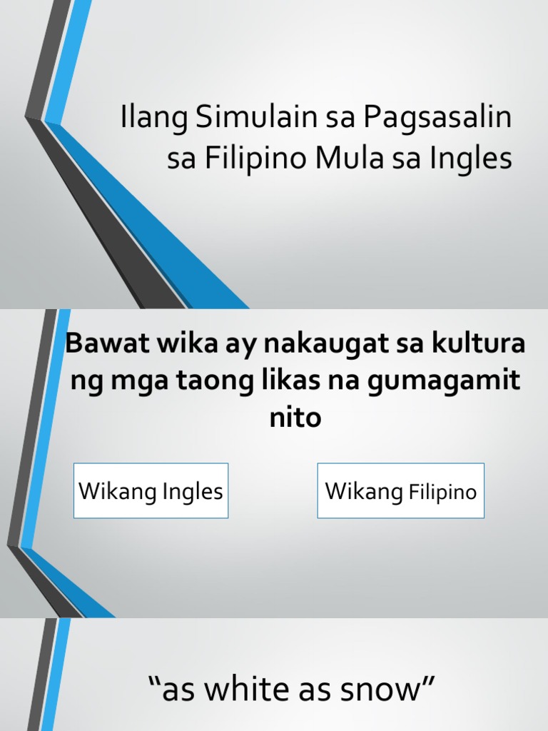 Pagsasalin Report | PDF