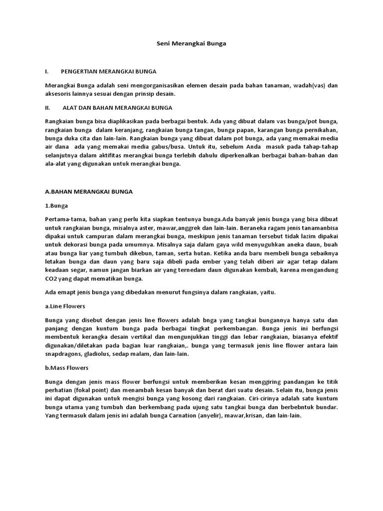 Seni Merangkai Bunga | PDF