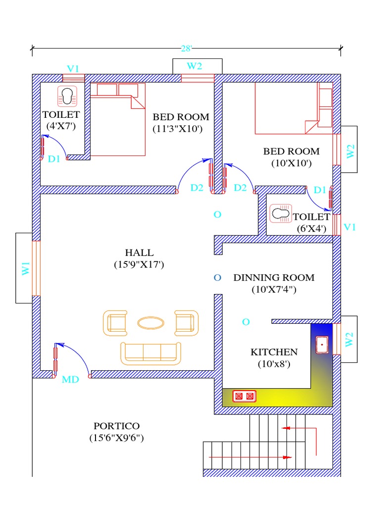 Residential Building Plan | PDF