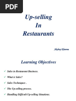Up-Selling in Restaurant | PDF | Sales | Business