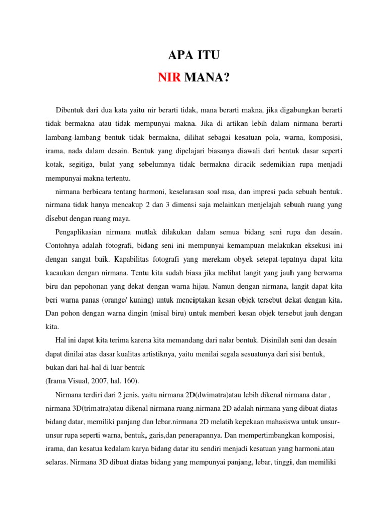 Apa Itu Nirmana | PDF