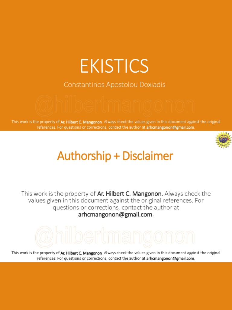 Ekistics: Constantinos Apostolou Doxiadis | Download Free PDF | Science ...