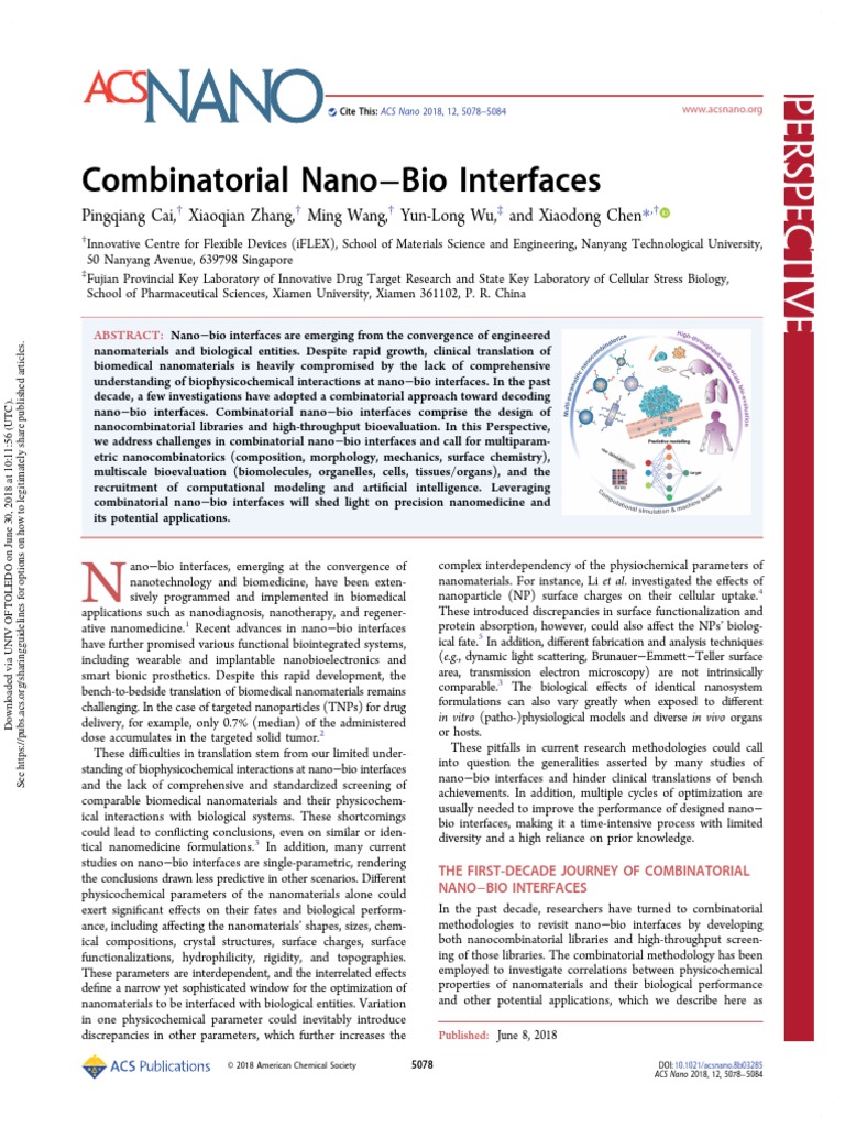 Cai 2018 | PDF | Nanotoxicology | Quantitative Structure–Activity ...
