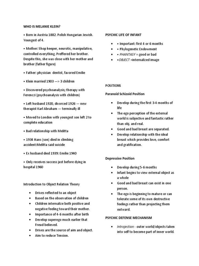 Object Relation Theory Pdf Object Relations Theory Id