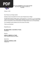 Letter To Request GYM | PDF