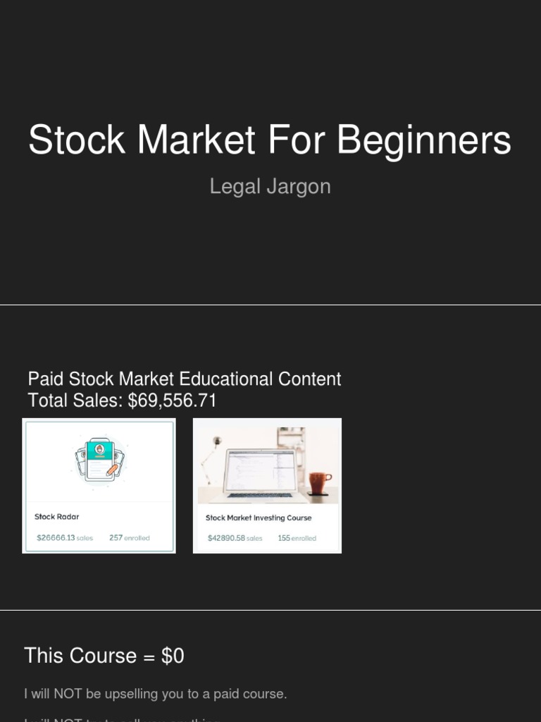 Stock Market For Beginners | PDF | 401(K) | Stocks
