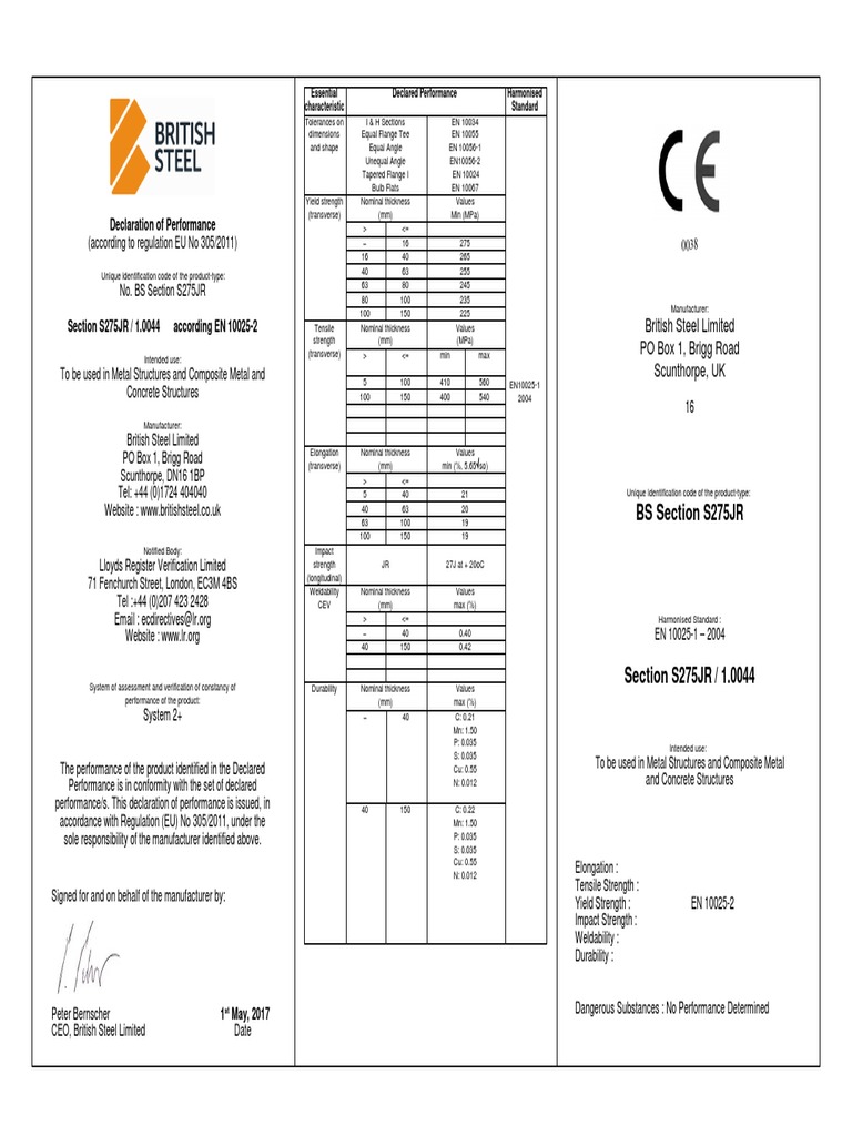 Section s275 JR | PDF | Mechanical Engineering | Engineering