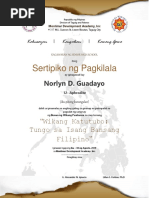 Sertipiko Buwan NG Wika | PDF