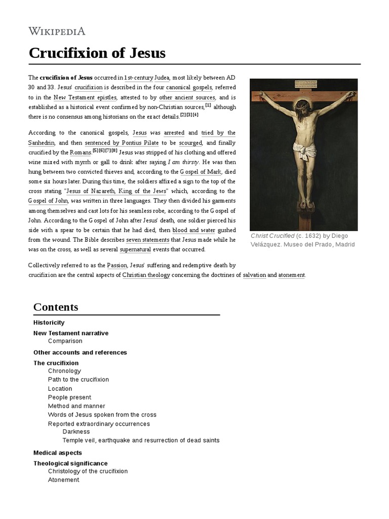 Crucifixion of Jesus | PDF | Crucifixion Of Jesus | Crucifixion