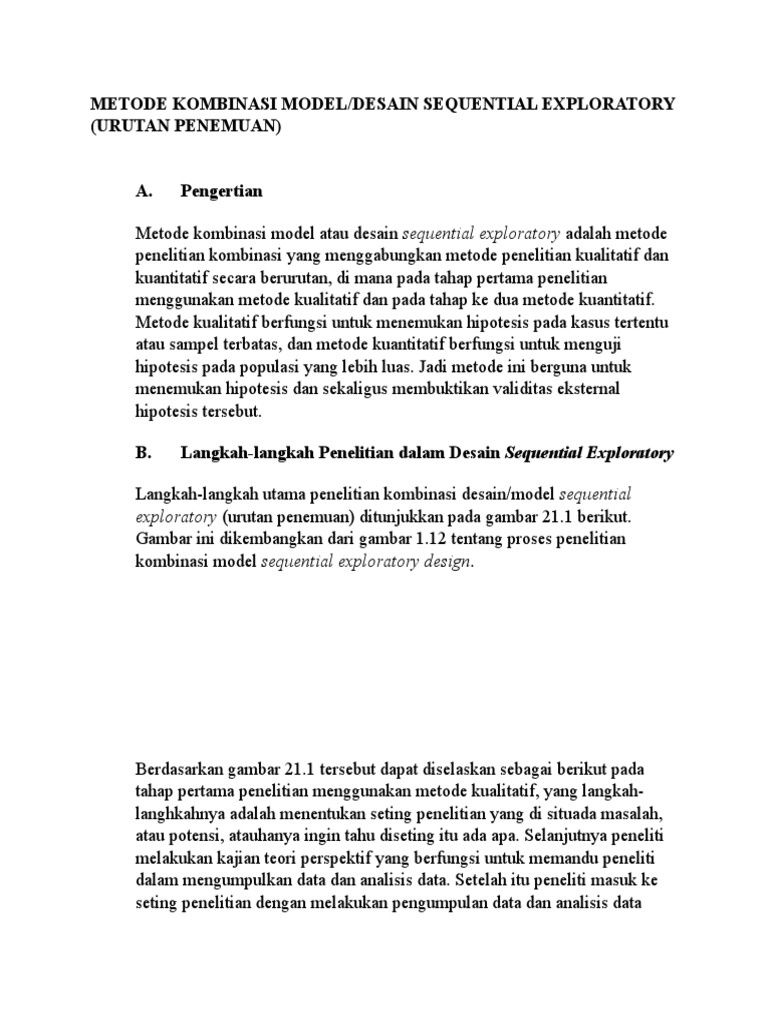 Metode Sequential Exploratory | PDF