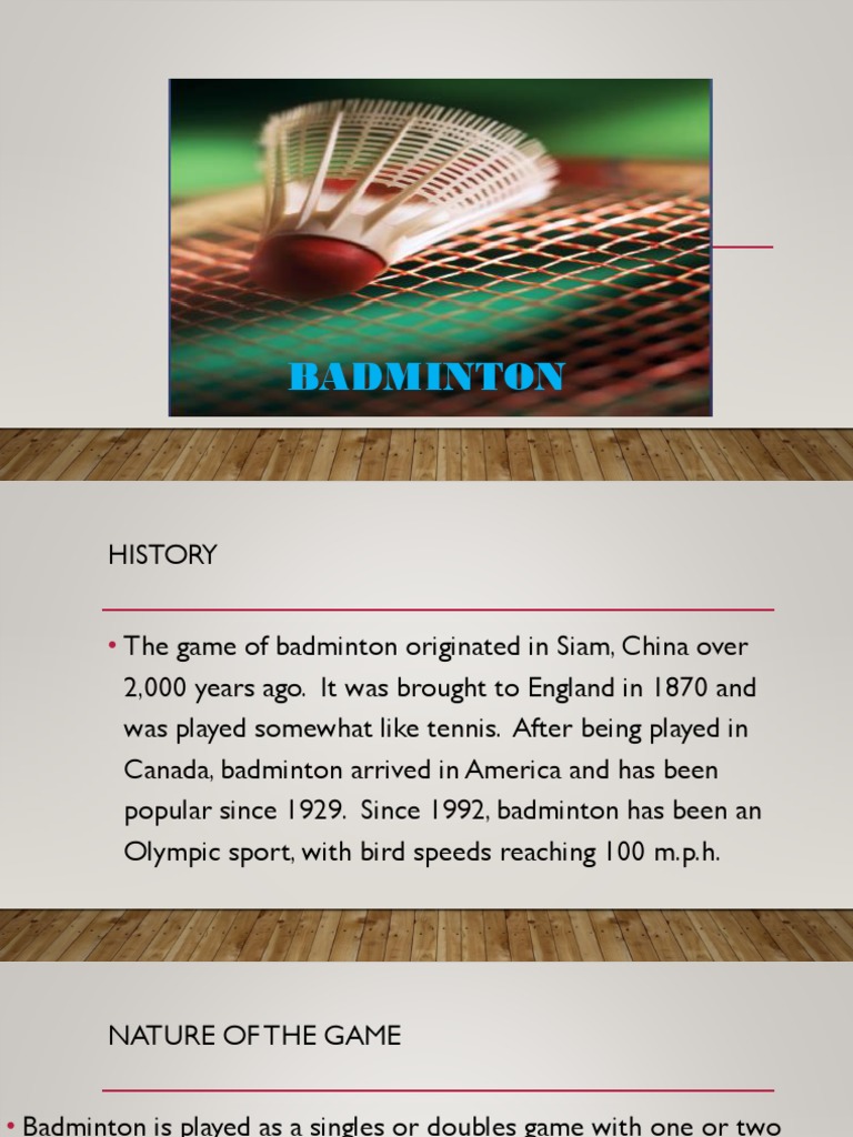 Badminton Report | PDF | Racquet Sports | Leisure