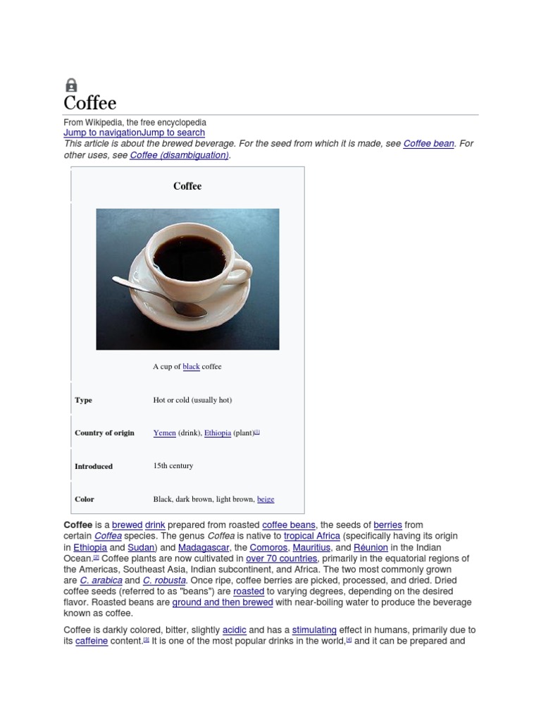 Coffee | PDF | Coffee | Beverages