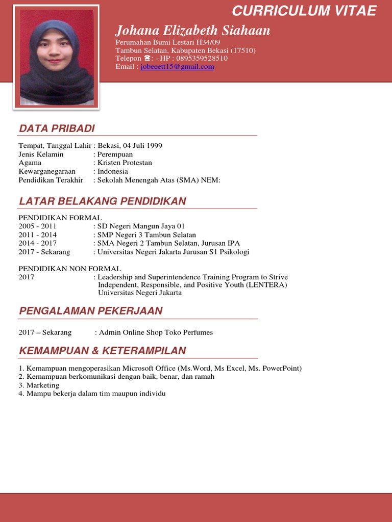 CV Intan | PDF