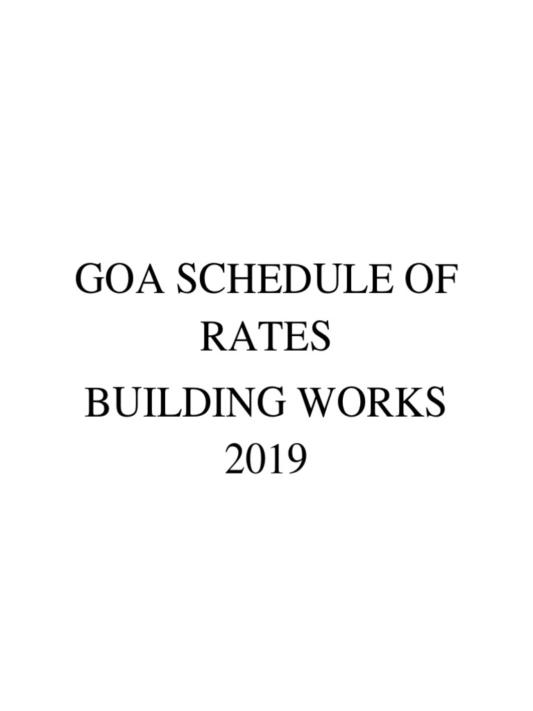 Goa Schedule Rates | PDF | Paint | Tile
