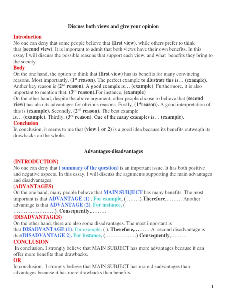 Discuss Both Views and Give Your Opinion: (Summary of The Question ...