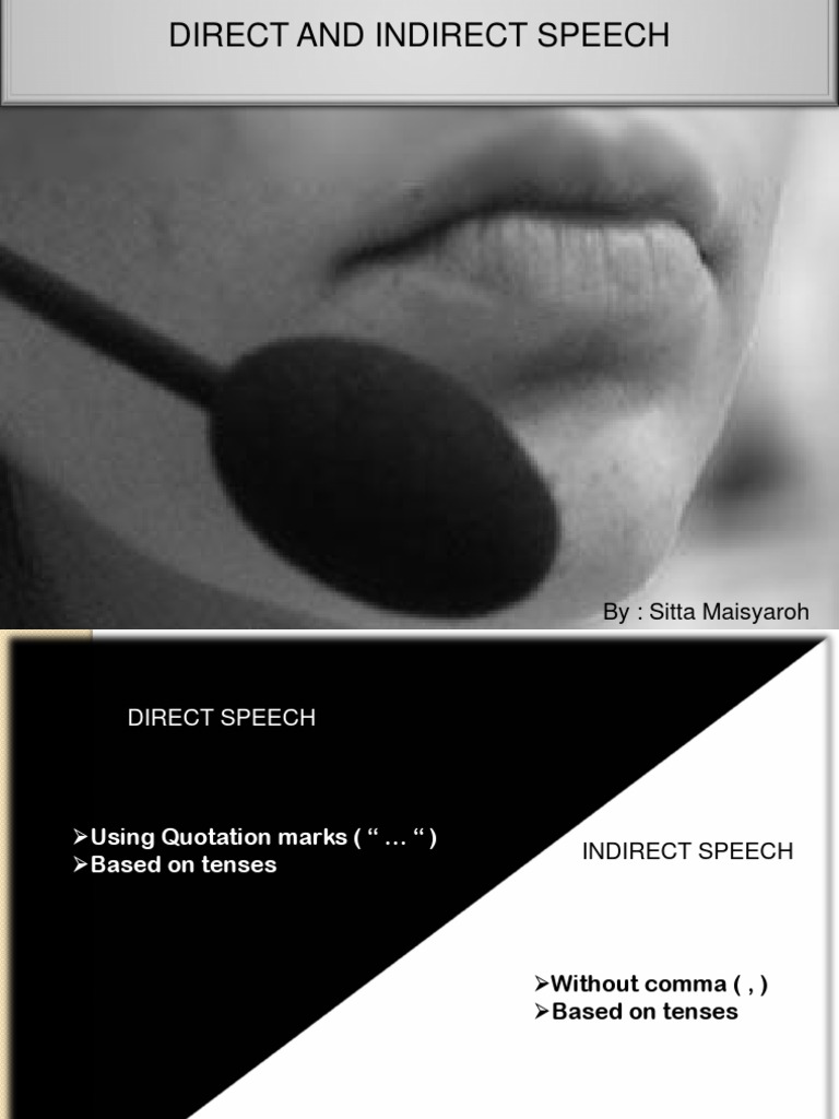 Materi Direct Dan Indirect Speech | PDF | Languages | Language Arts ...