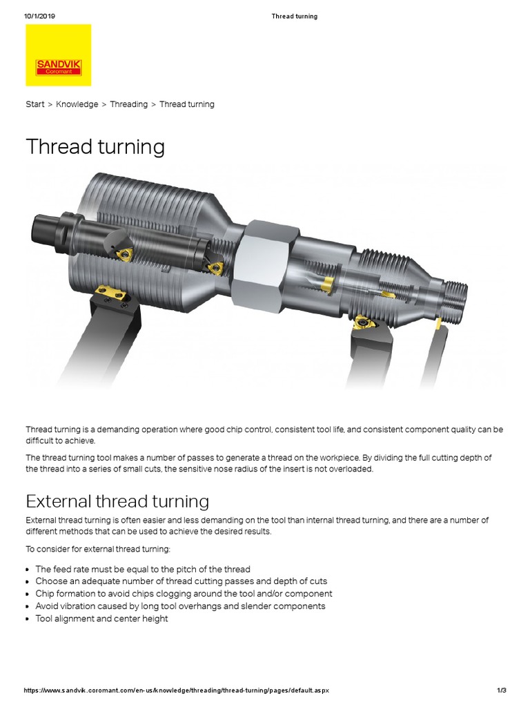 Thread Turning Pdf Crafts Manufactured Goods