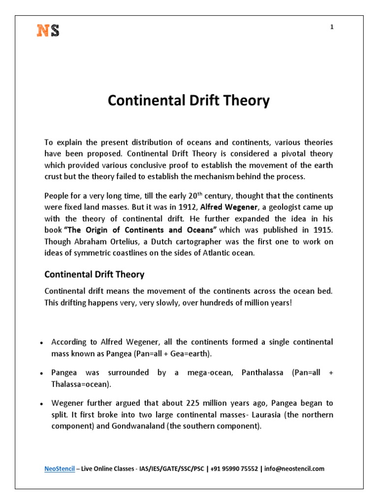 Continental Drift: Alfred Wegener's Groundbreaking Theory and the ...
