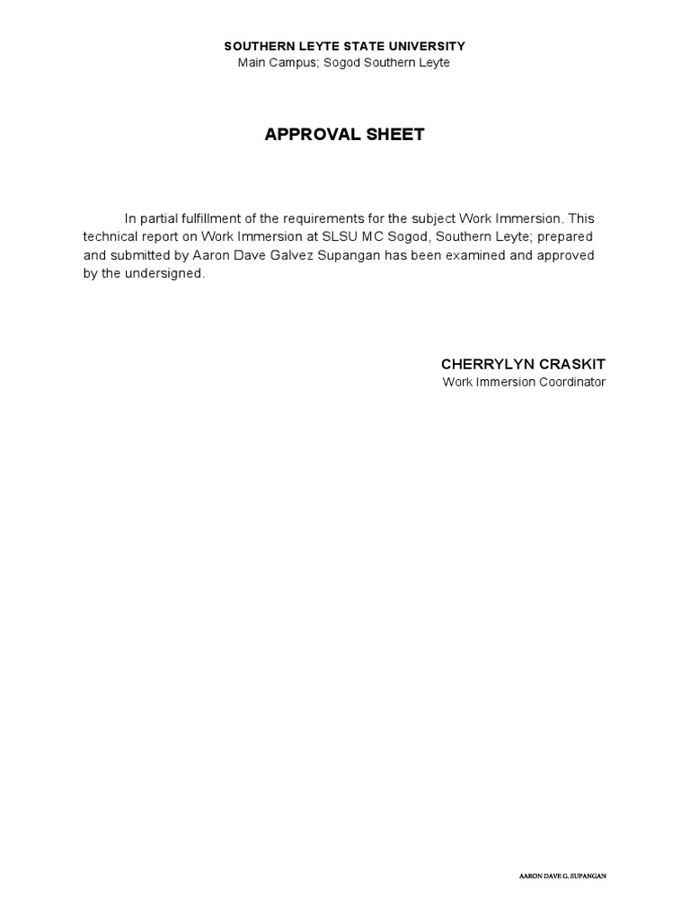 Work Immersion Kto12 Journal | PDF | Goal | Further Education