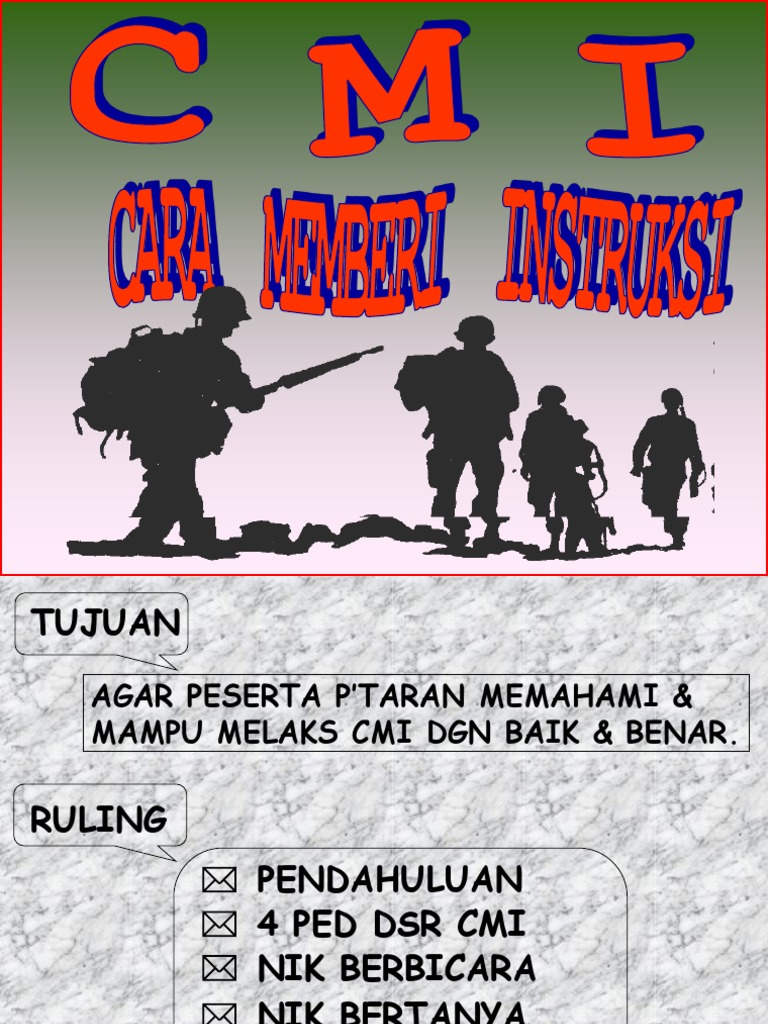 Panduan Memberi Instruksi CMI | PDF