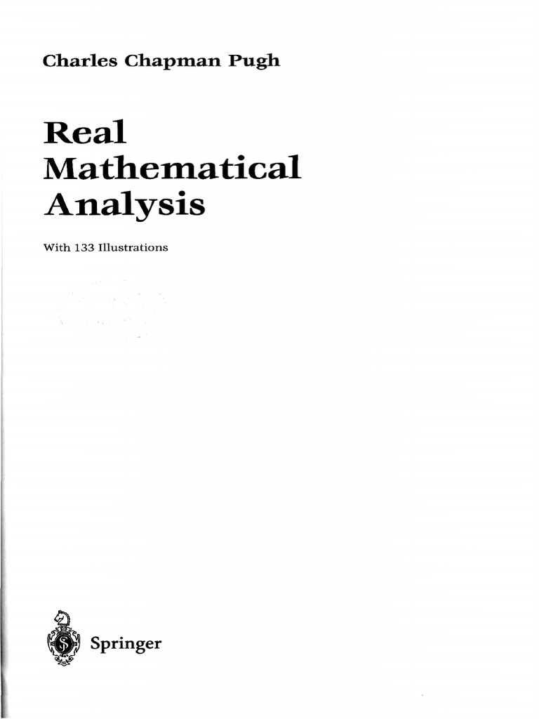 Real Mathematical Analysis: Charles Chapman Pugh | PDF | Lebesgue Integration | Mathematical ...