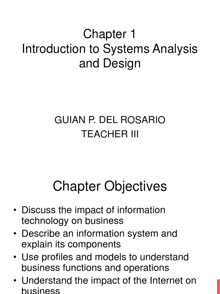 Introduction to Systems Analysis & Design | PDF | Software Development ...