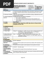 Table of Specifications (Tos) : Physical Education & Health - Grade 11 ...