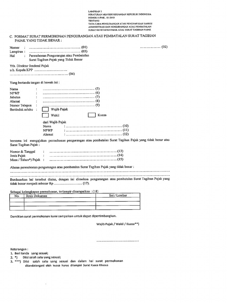 Form Pengurangan Sanksi PDF | PDF