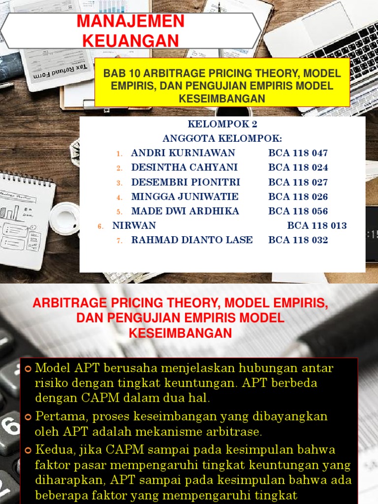 Bab 10 Arbitrage Pricing Theory, Model Empiris | PDF