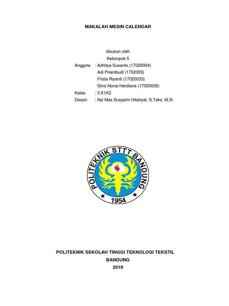 Makalah Mesin Calendar Alhamsulillah | PDF