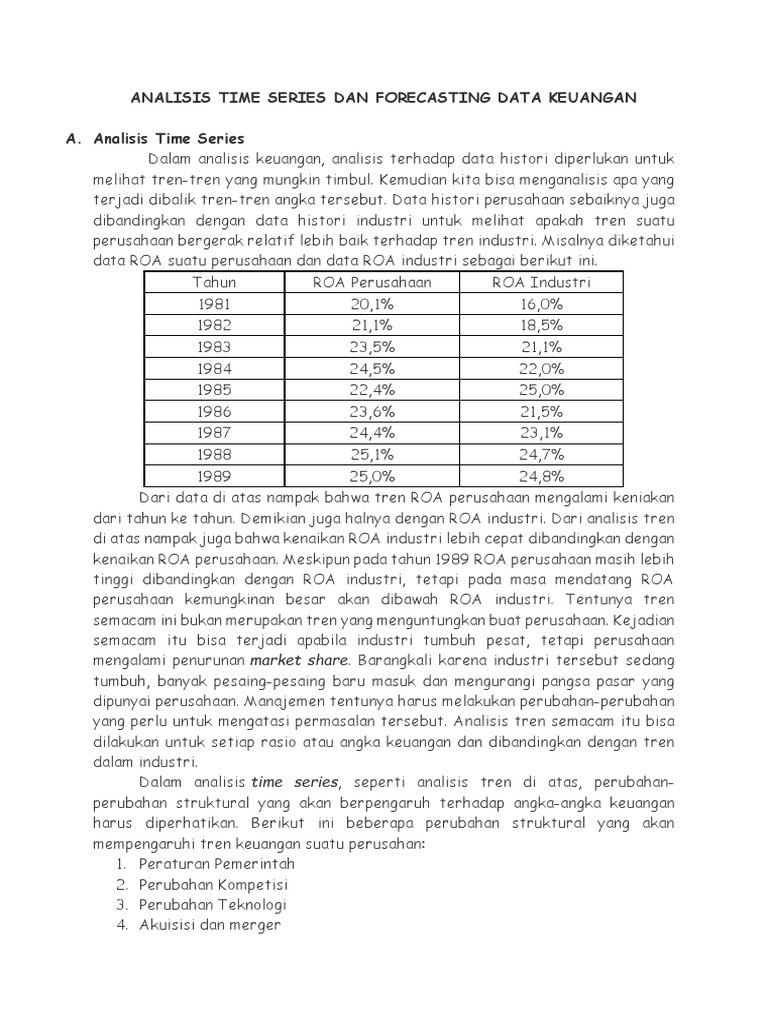 Analisis Time Series Dan Forecasting Data Keuangan | PDF Analisis Time Series Dan Forecasting Data Keuangan | PDF