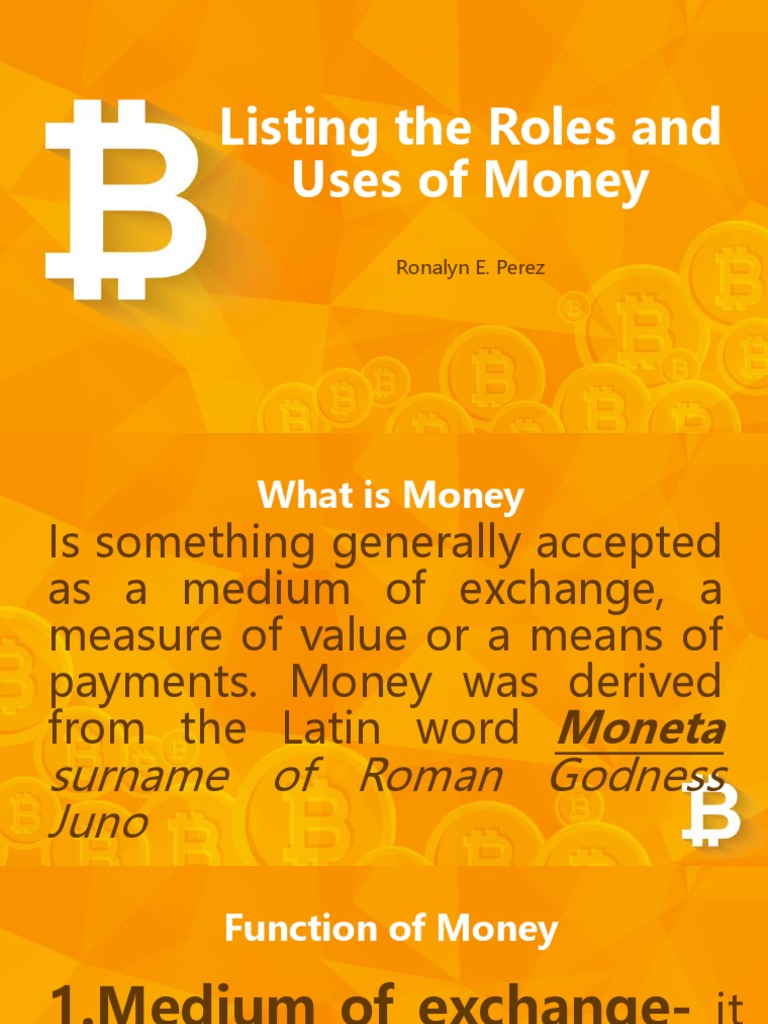Roles and Uses of Money | PDF