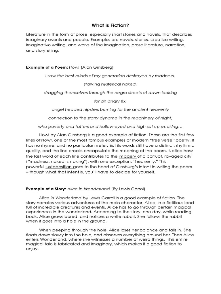 What Is Fiction?: Example of A Poem: Howl (Alan Ginsberg) | PDF ...