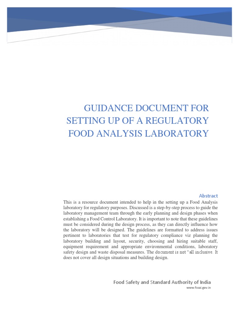 Guidance Document Food Laboratory 16-02-2018 | PDF | Laboratories ...