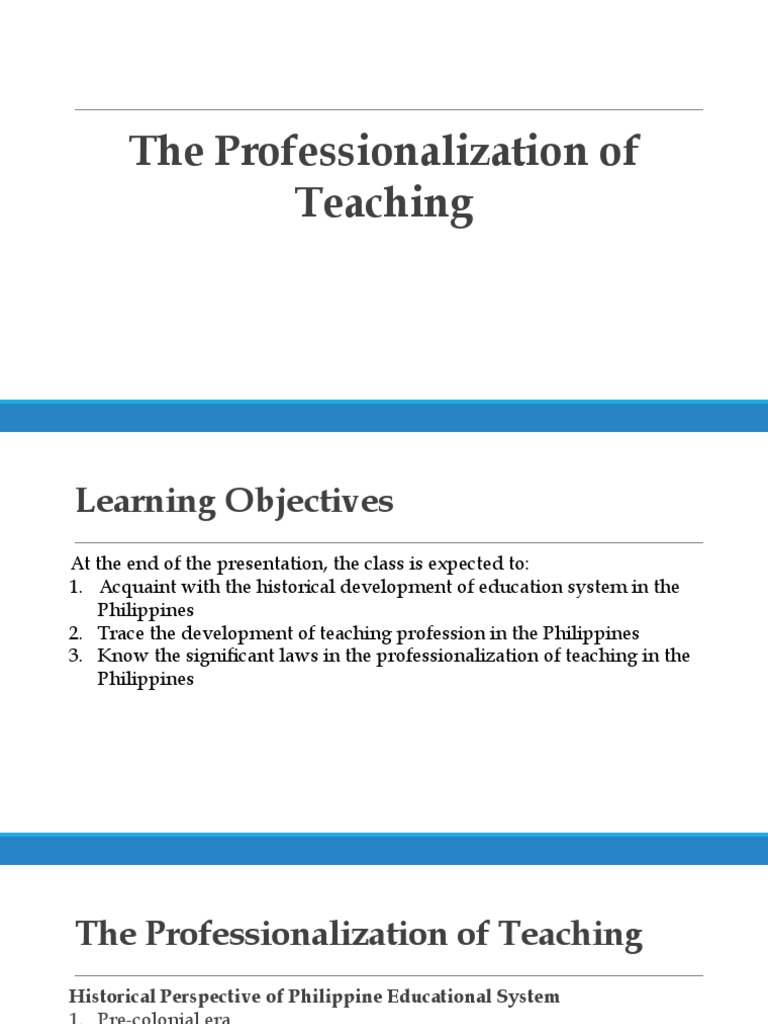 Professionalization of Teaching | PDF | Unesco | Governance