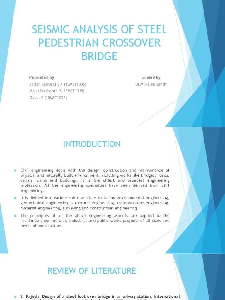 Analysis of Steel Pedestrian Crossover Bridge | PDF | Civil Engineering ...