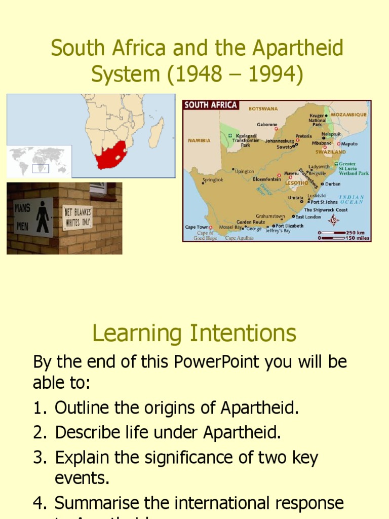 South Africa and The Apartheid System (1948 - 1994) | PDF | Boer ...