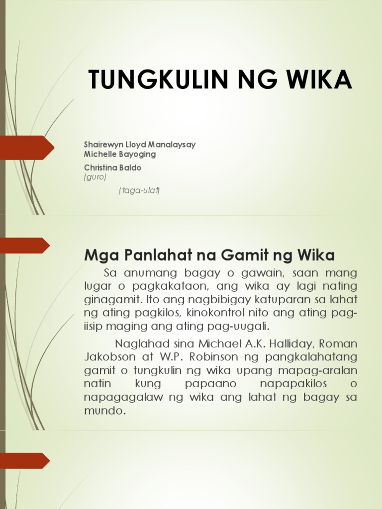 Tungkulin NG Wika | PDF