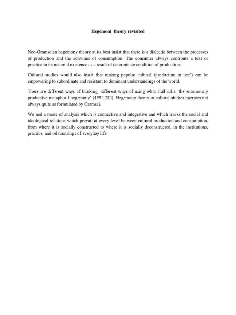 Neo-Gramscian Hegemony in Culture | PDF | Social Science | Philosophy