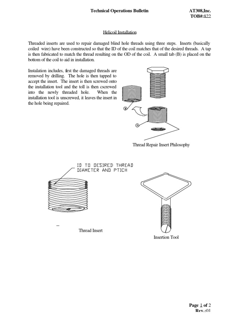 Helicoil Installation | PDF | Manufactured Goods
