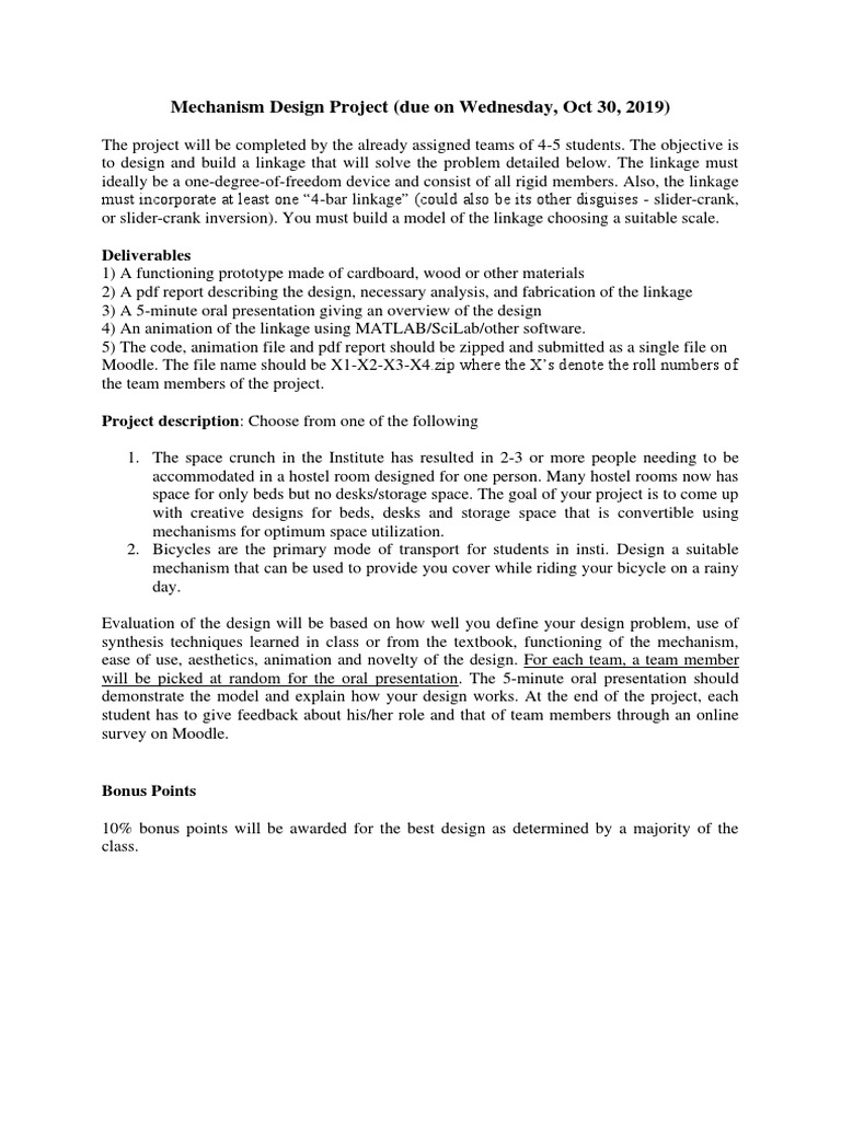 Mechanism Design Project Guide | PDF | Art | Computers