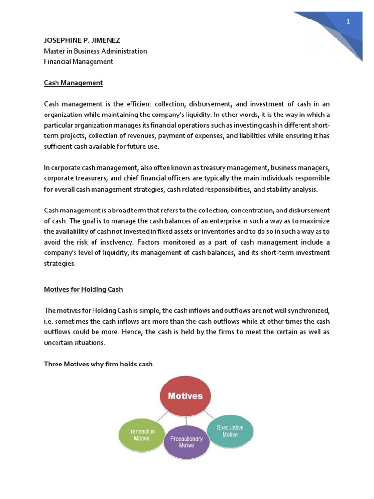 Cash Management | PDF | Market Liquidity | Banks