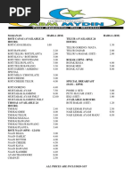 Restoran Mahbub Food Menu | PDF | Foods | Cuisine