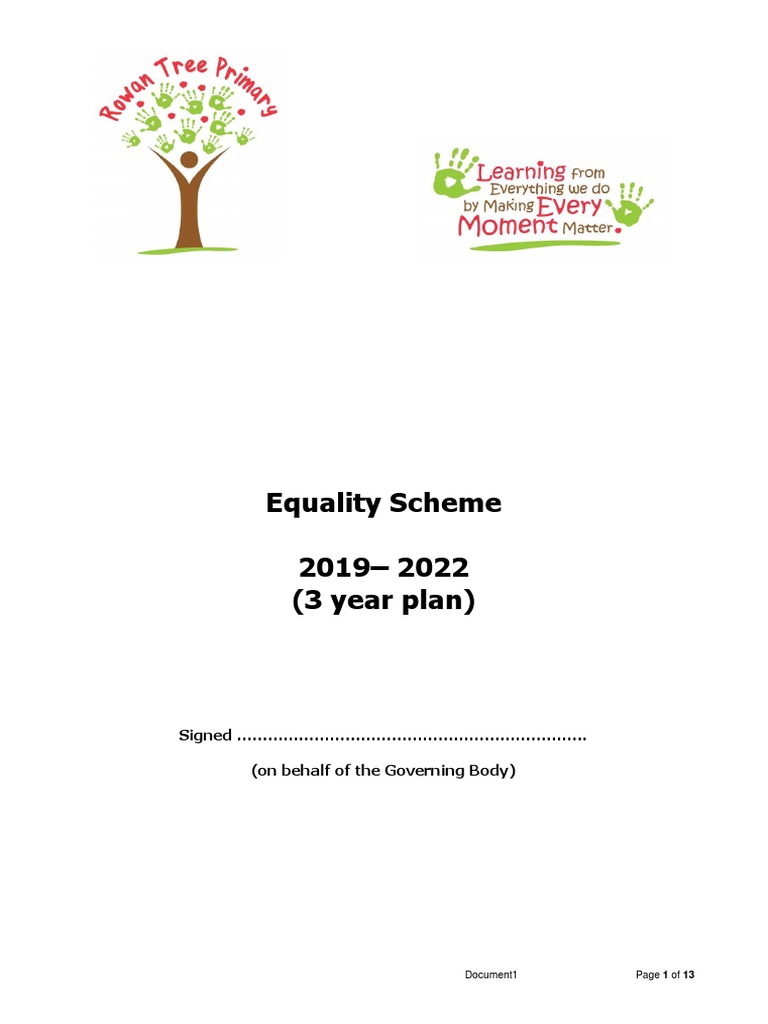 Equality Scheme 2019 To 2022 | PDF | Equal Opportunity | Employment