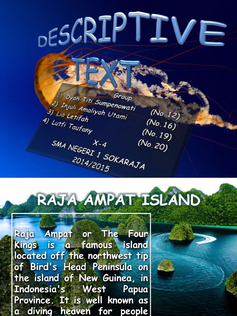 Descriptive Text Raja Ampat Island | PDF