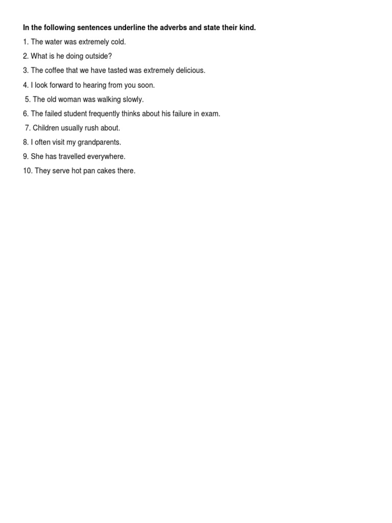 Adverbs Grade 9 | PDF