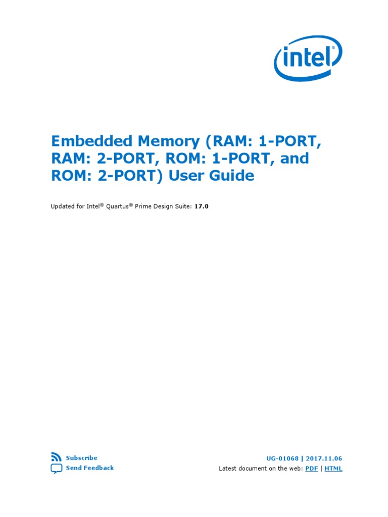 Embedded Memory (RAM: 1-PORT, RAM: 2-PORT, ROM: 1-PORT, and ROM: 2-PORT ...