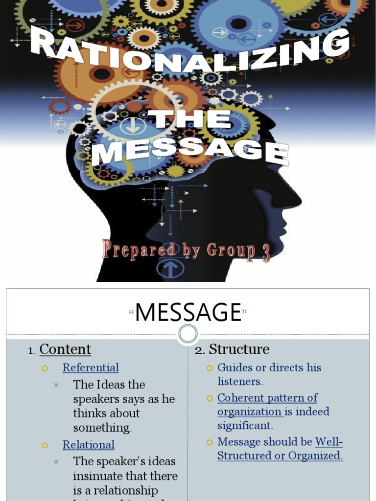 Rationalizing The Message 1 | PDF | Target Audience | Communication