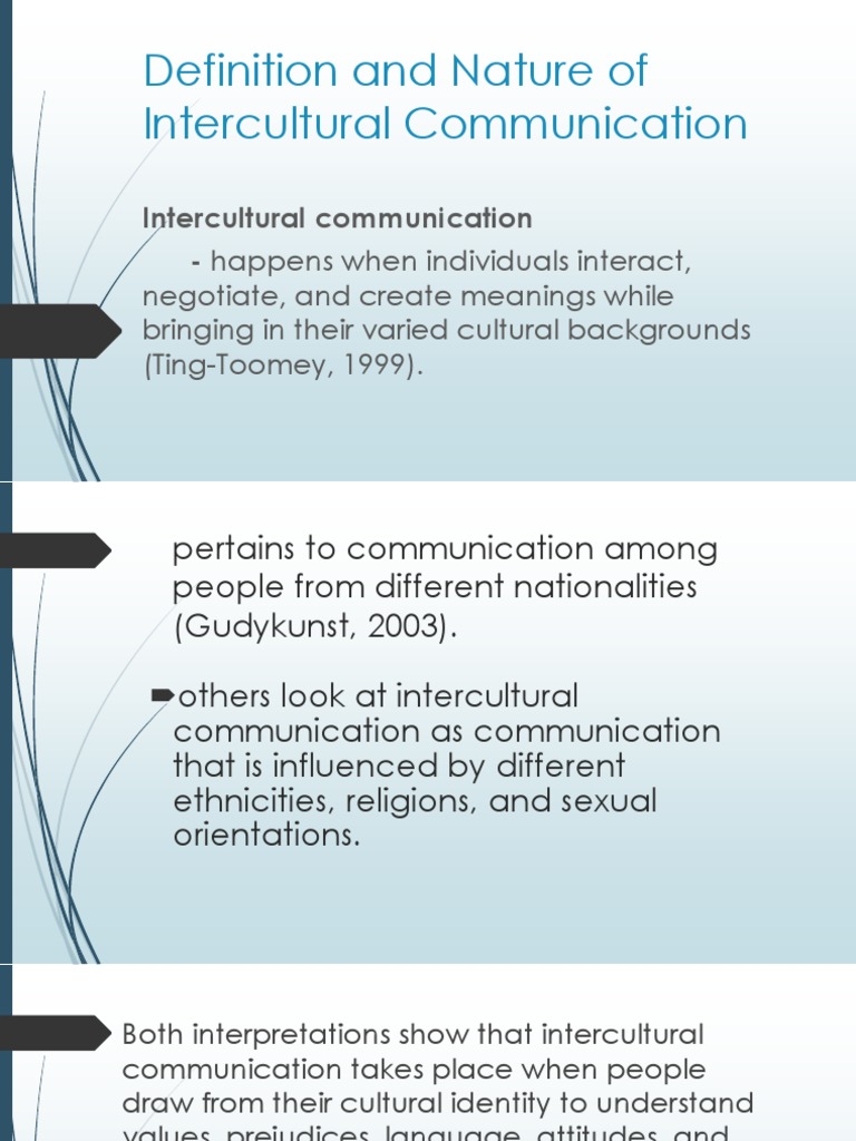 Definition and Nature of Intercultural Communication | Download Free ...